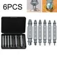 6PCS Broken Bolt Damage Screw Remover Extractor Drill Bits for Rusted ...