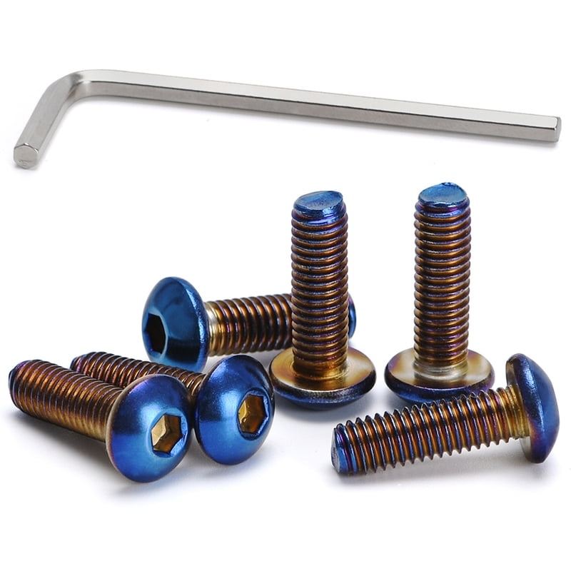 6PCS Burnt Titanium Steering Wheel Bolts Fit a lot of steering wheel ...