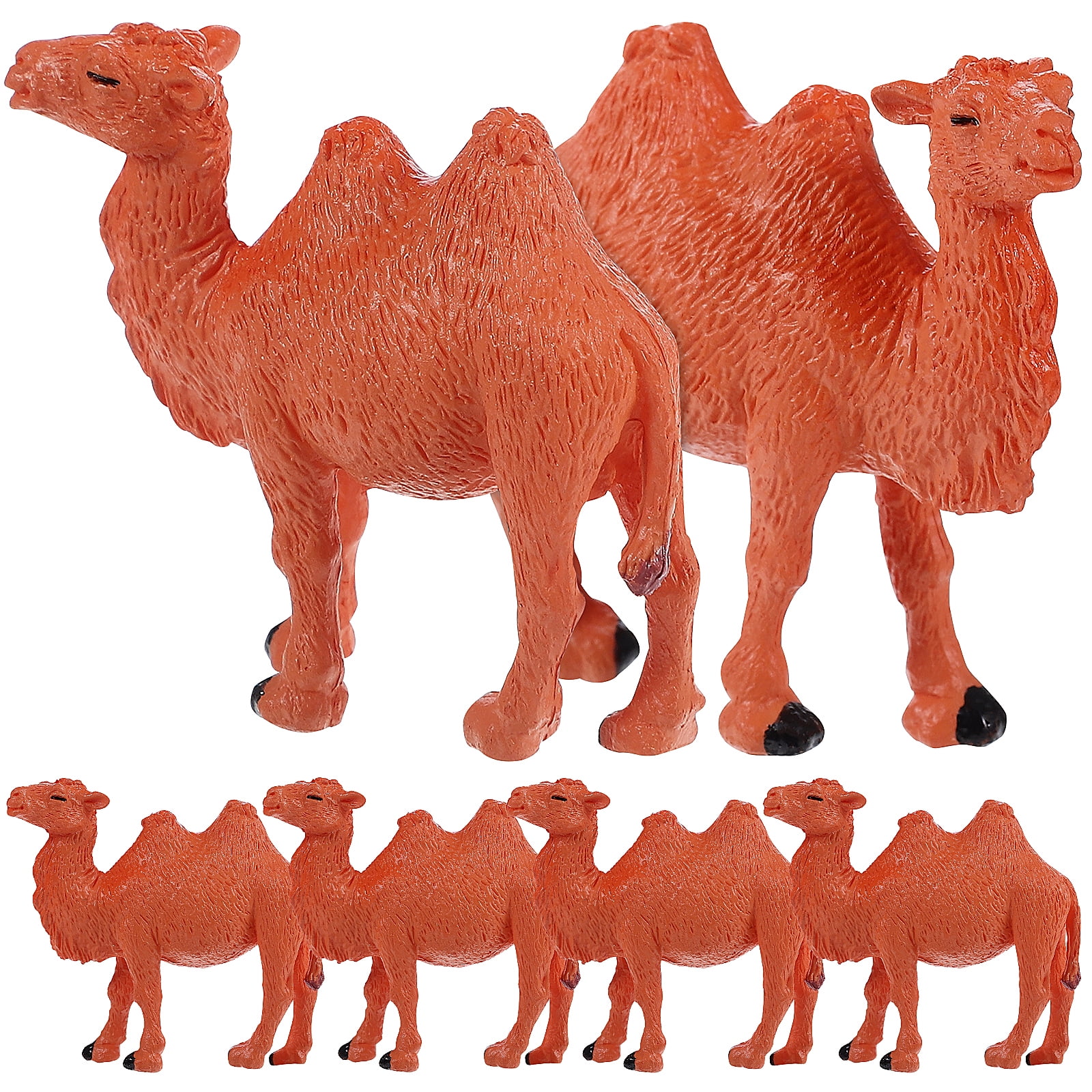 6PCS Camel Figurine Miniature Playset Wildlife Bactrian Camel Animal ...