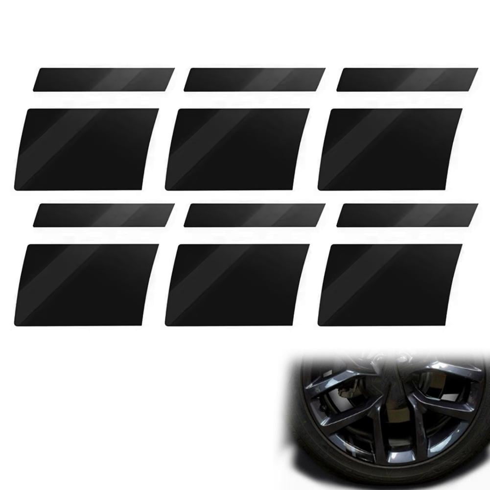 6PCS Car Sticker Reflective Wheel Hub Decals Resistant Cover Accessory ...