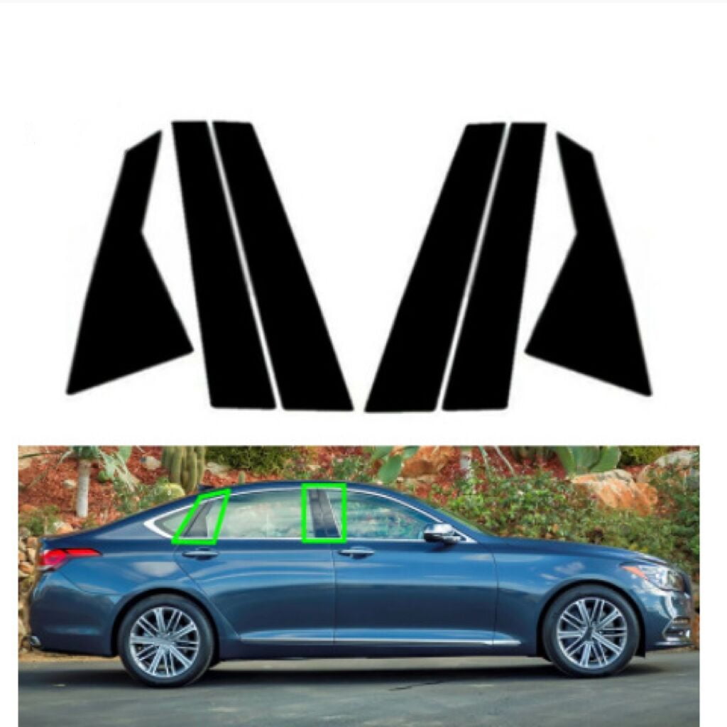 6PCS Car Window Pillar Posts Door Trim Cover Stickers for HYUNDAI ...