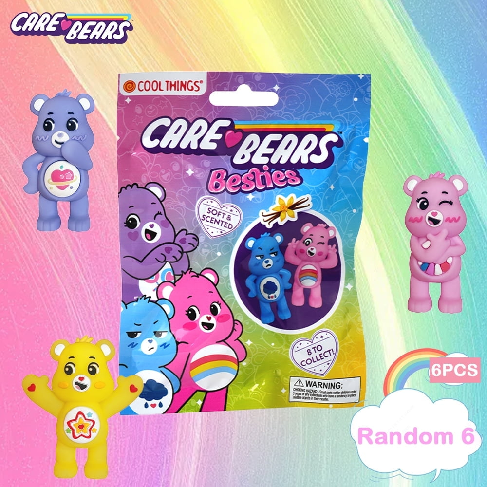 6PCS Care Bears Officially Licensed 3D Cartoon Bear Series Mystery ...