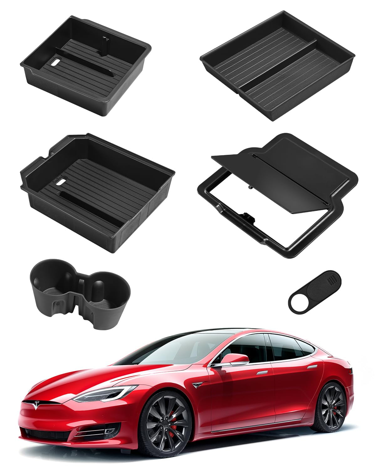 （6PCS） Center Console Organizer Tray for Tesla Model 3 Highland 2024 ...