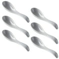 6PCS Ceramic Serving Spoons Ceramic Texture Easy Cleaning Heat ...