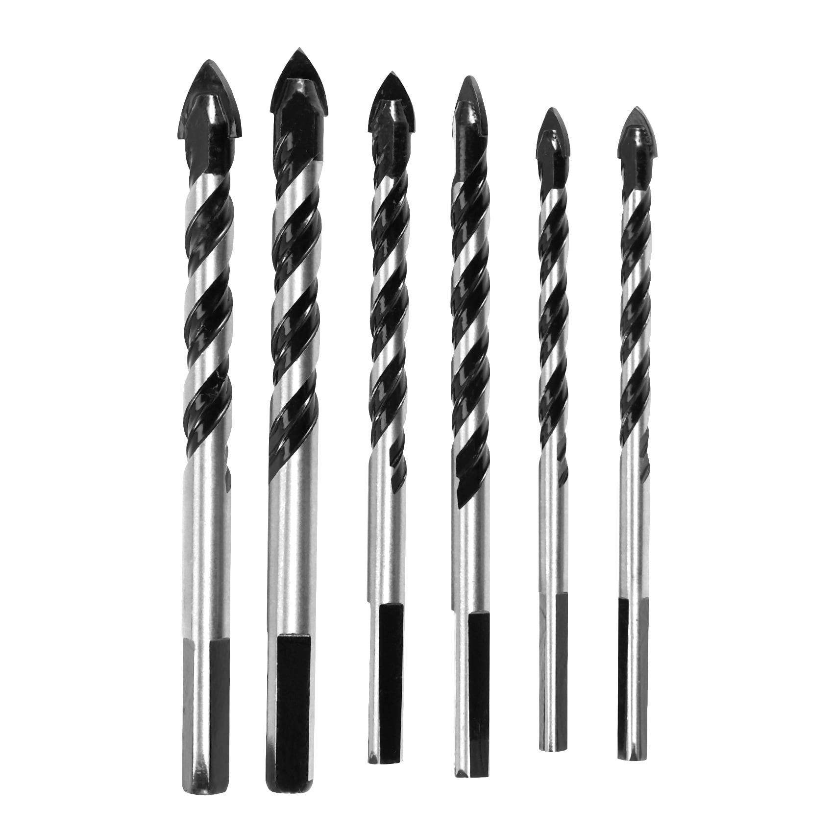 6PCS Ceramic Tile Drill Bits,Masonry Drill Bits Set for Glass, Brick ...