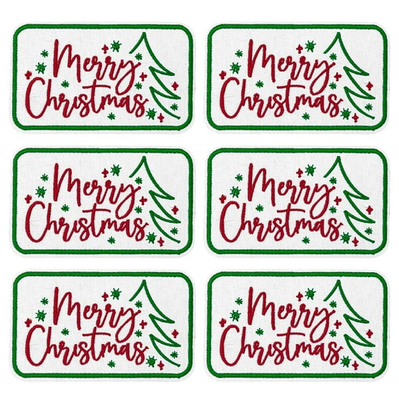 6PCS Christmas Iron On Patches Santa Claus Embroidered Appliques Cute ...