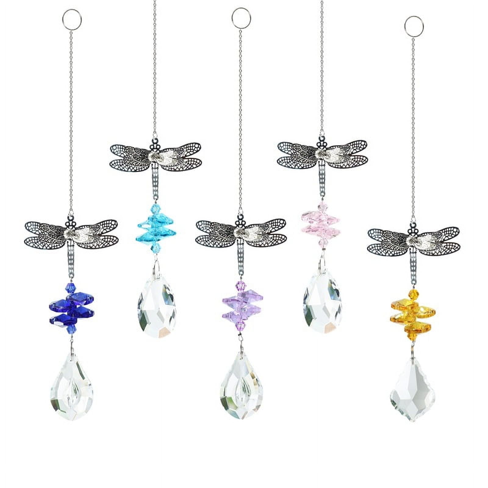 6PCS Colorful Crystals Sun Catcher Rainbow Maker 6pcs,Hanging Sun ...