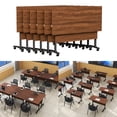 6PCS Conference Table with Wheels, 61“ Folding Conference Table, Flip ...
