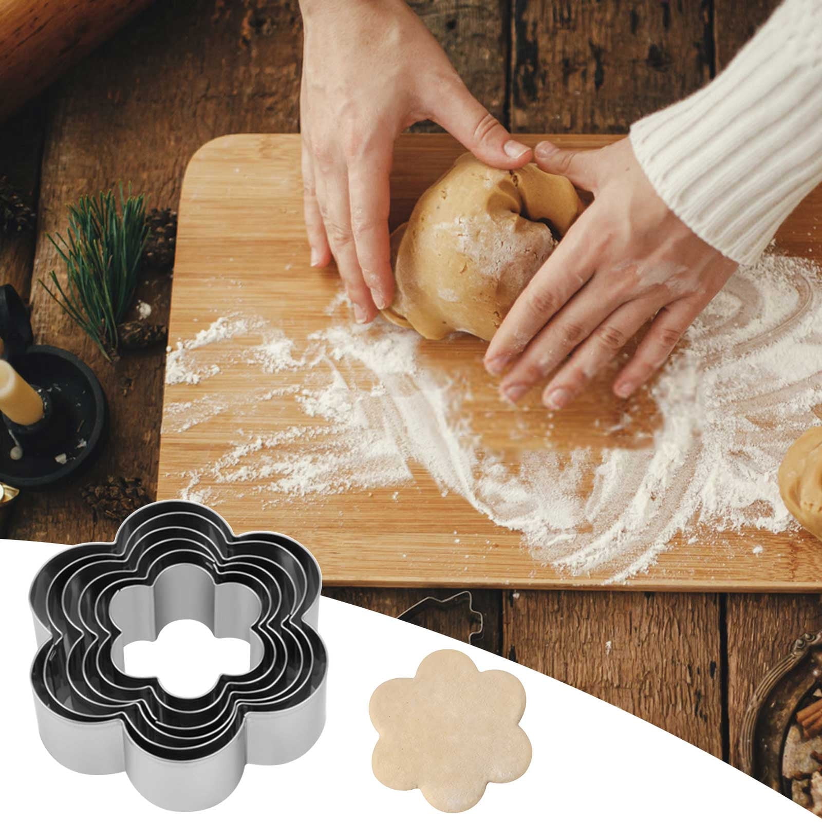 6PCS Cookies Cutter, Cookies Cutters Basic Shapes, Cutter Set Pancake ...