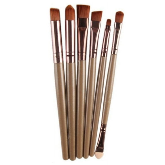 6PCS Cosmetic Makeup Brush Set – Eyeshadow, Lip, Cheek & Eyebrow ...