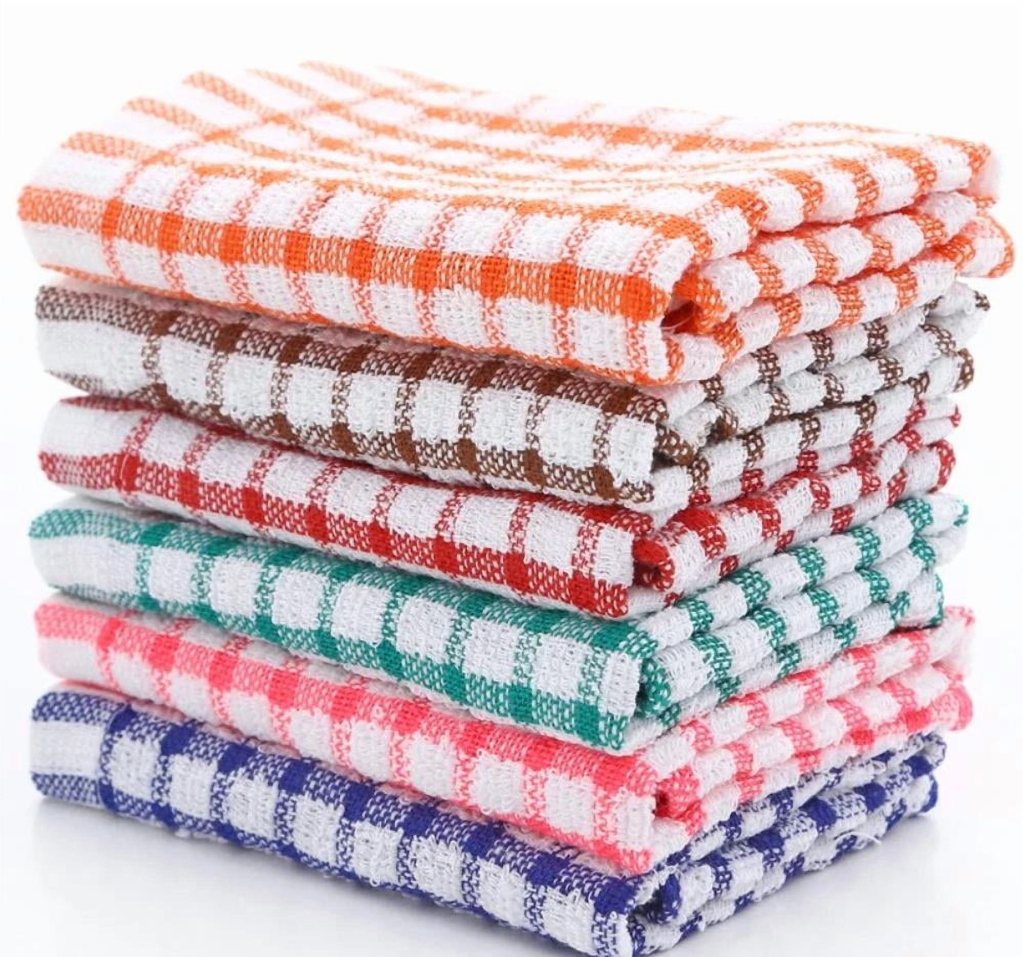6PCS Cotton Kitchen Tea Towels Absorbent Lint Free Catering Restaurant ...