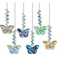 6PCS Crystal Butterfly Suncatchers for Window Hanging Ornaments ...