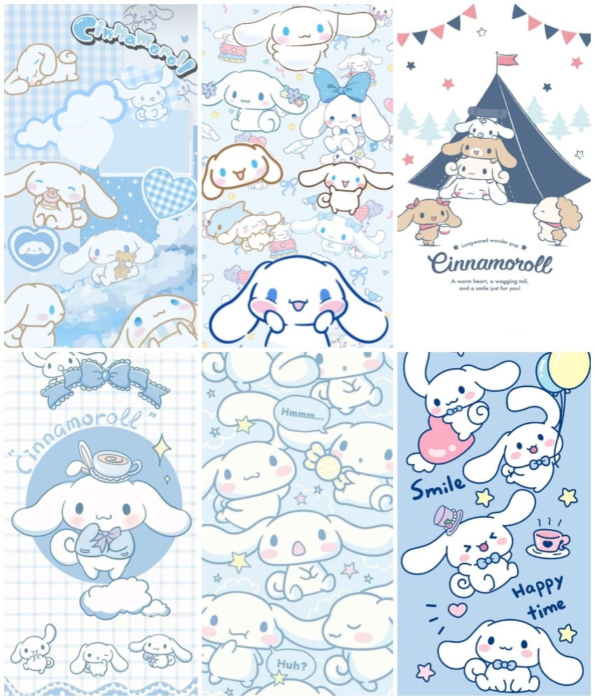 6PCS Cute Posters with Cinnamoroll Theme for Bedroom Wall Decoration ...