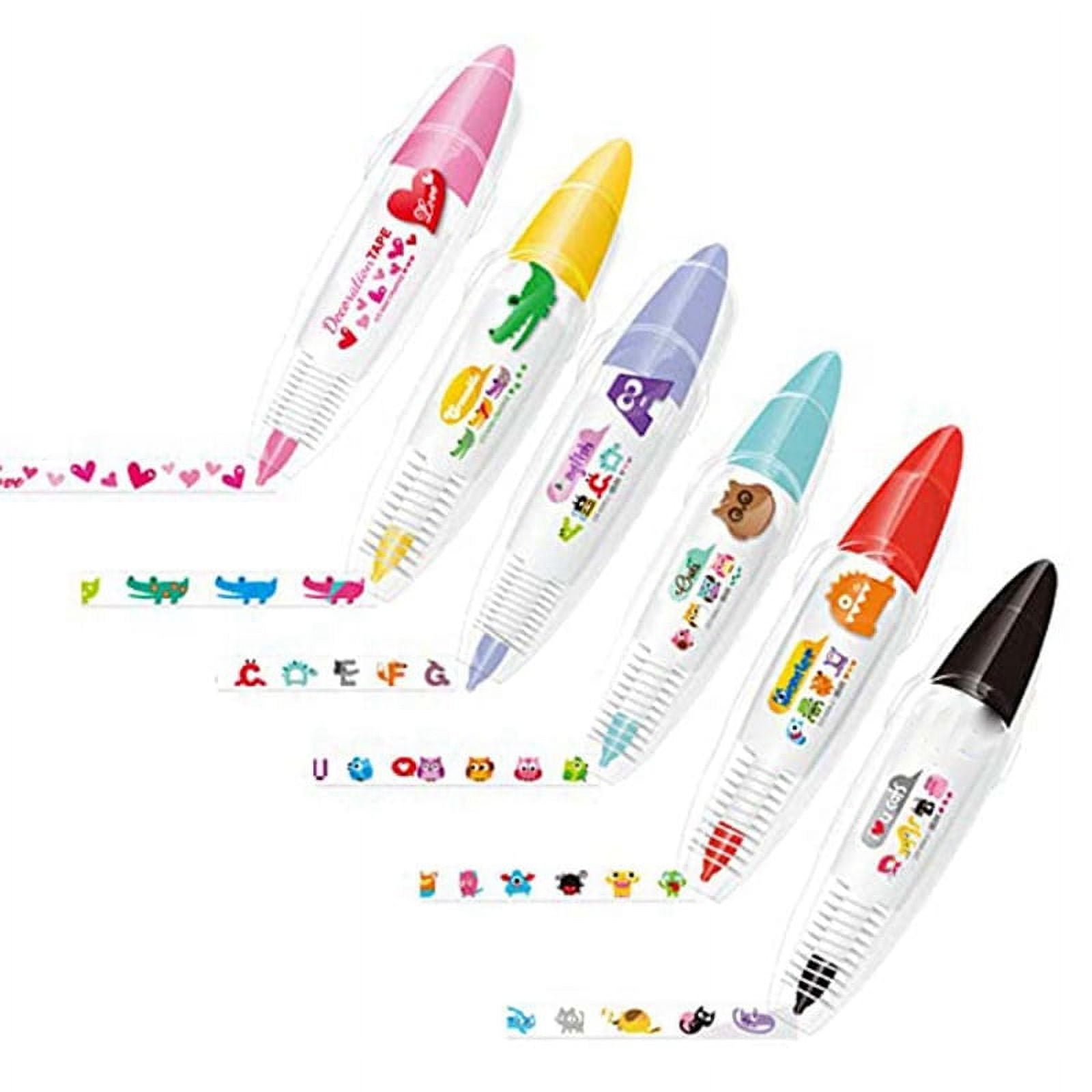 6PCS DIY Cute Animals Type Decorative Pen - Lace Decoration Tape Pen ...