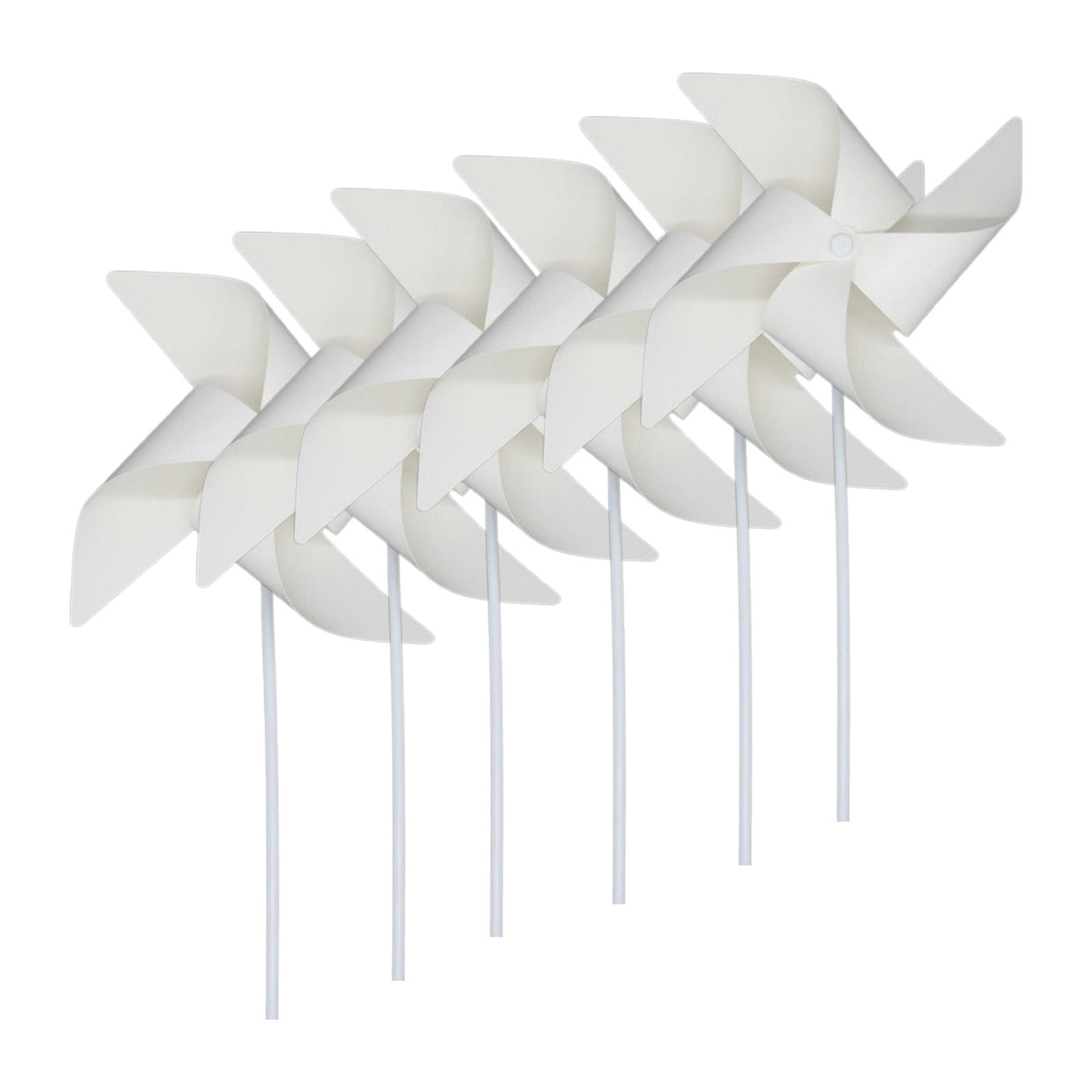 6PCS DIY Paper Windmill White Blank Cardboard Children's Handmade ...