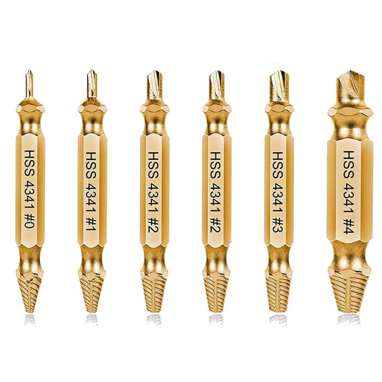 6PCS Damaged Screw Extractor Kit,Stripped Set for Easily and Quickly ...