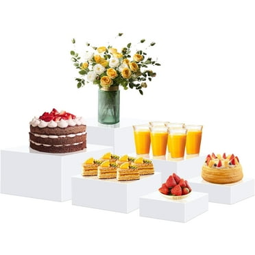 CUTICATE 5 Pieces Buffet Riser,Cube Display Nesting ,Tabletop Display ,Dessert Table Display ...