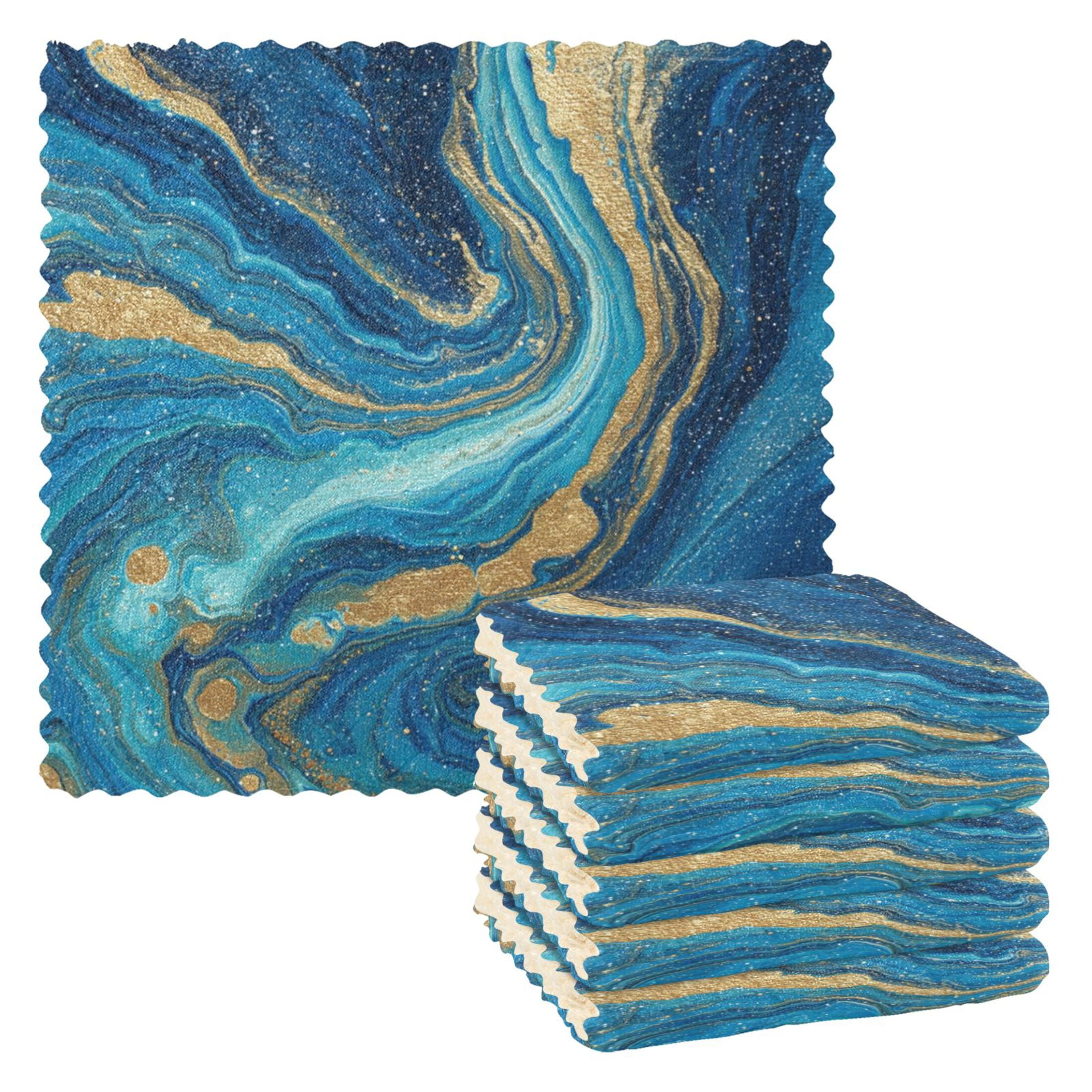 6PCS Dish Towels and Dish Cloths Reuseable Dishcloths Sets for Washing Dishes, Cooking, Baking ...