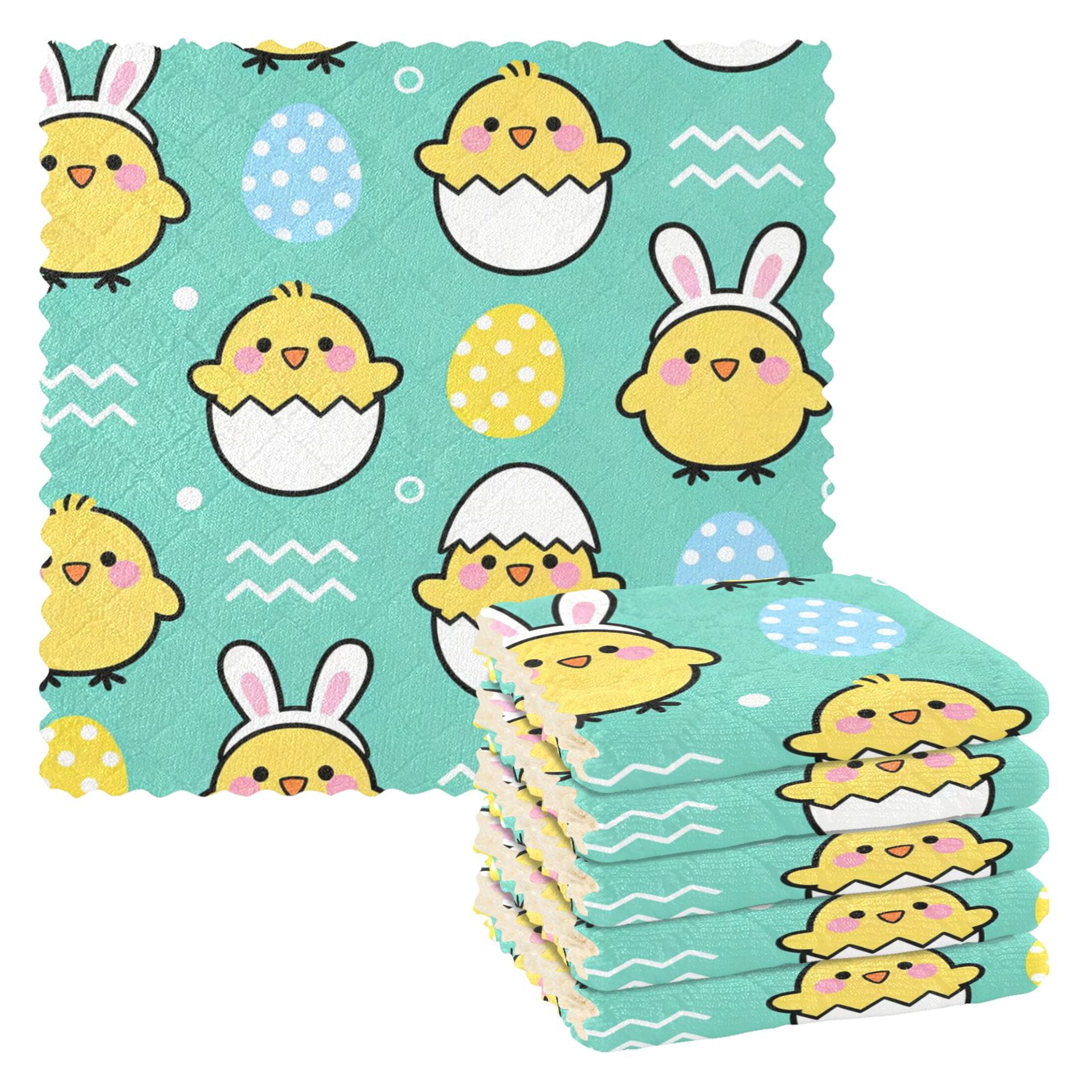 6PCS Dish Towels and Dish Cloths Reuseable Dishcloths Sets for Washing ...