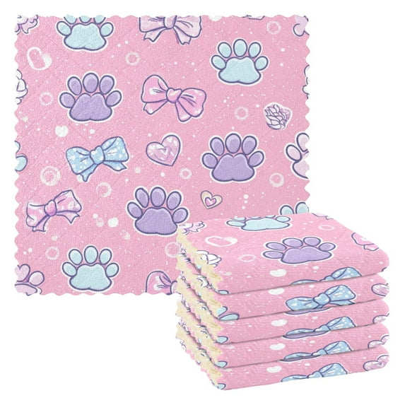 6PCS Dish Towels and Dish Cloths Reuseable Dishcloths Sets for Washing Dishes, Cooking, Baking ...