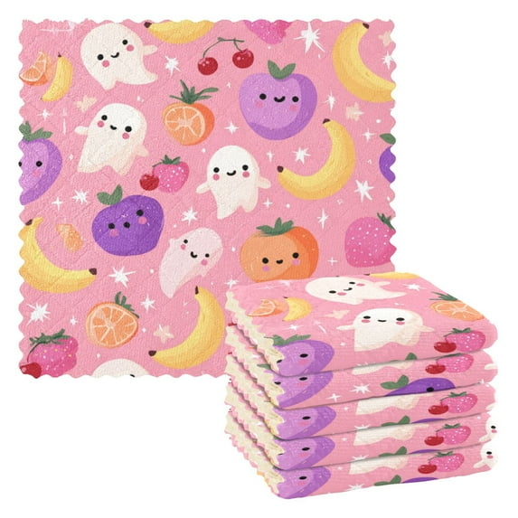 6PCS Dish Towels and Dish Cloths Reuseable Dishcloths Sets for Washing Dishes, Cooking, Baking ...