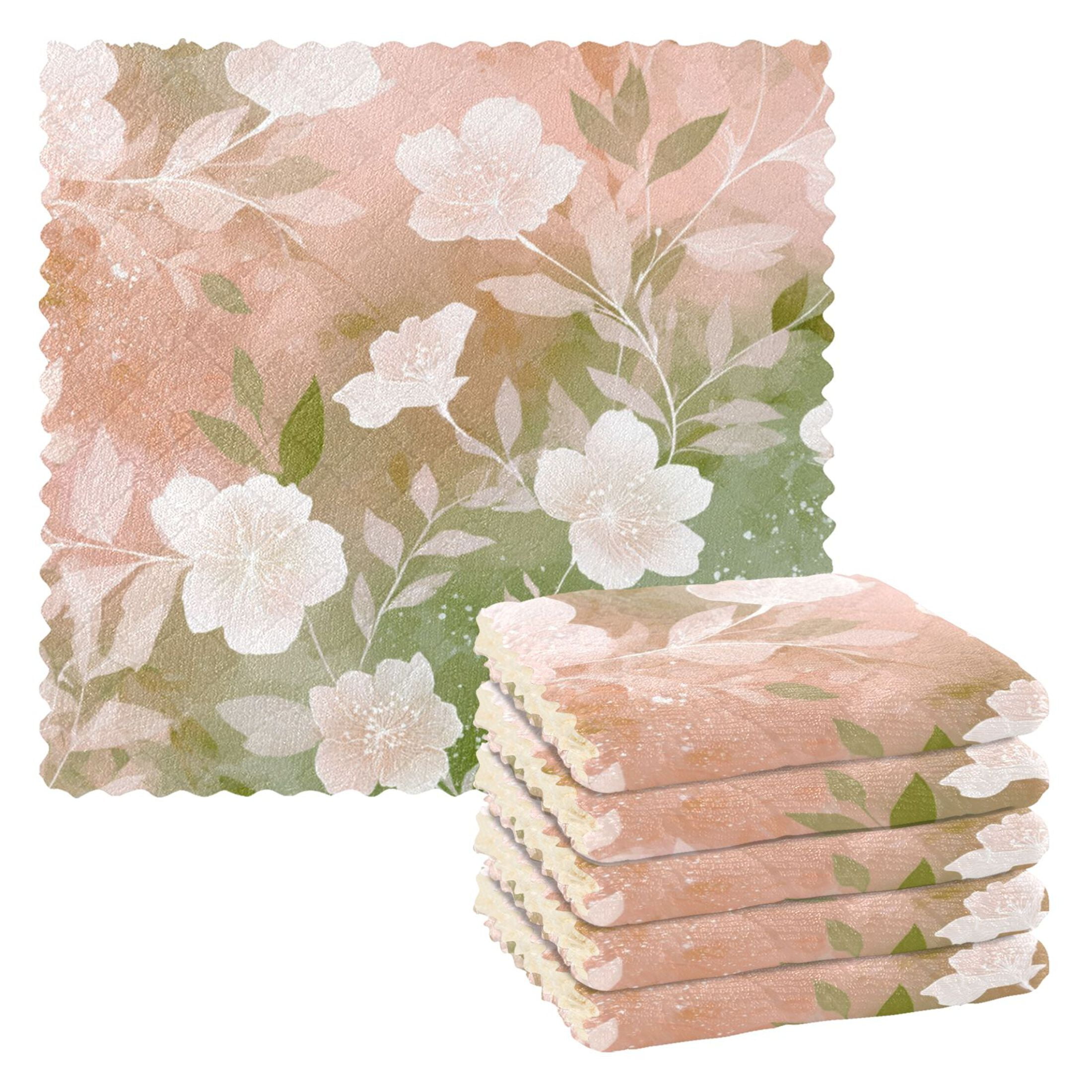 6PCS Dish Towels and Dish Cloths Reuseable Dishcloths Sets for Washing Dishes, Cooking, Baking ...