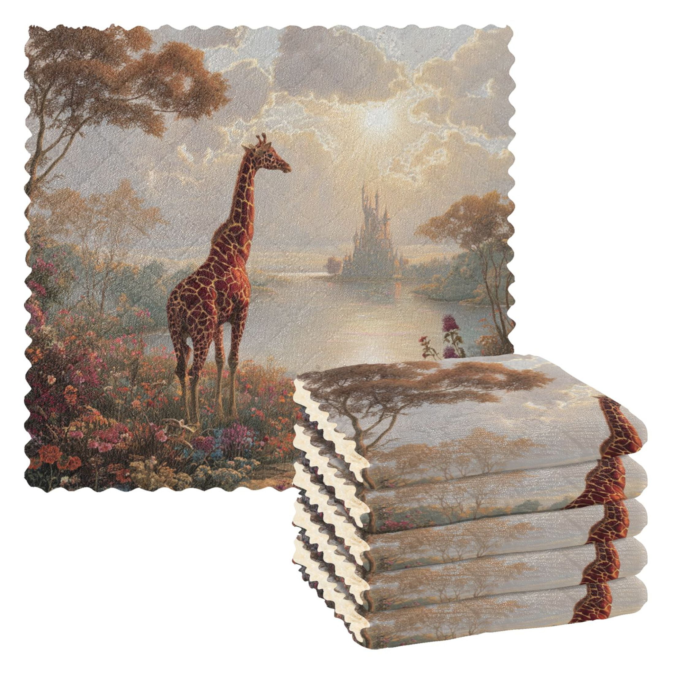 6PCS Dish Towels and Dish Cloths Reuseable Dishcloths Sets for Washing Dishes, Cooking, Baking ...