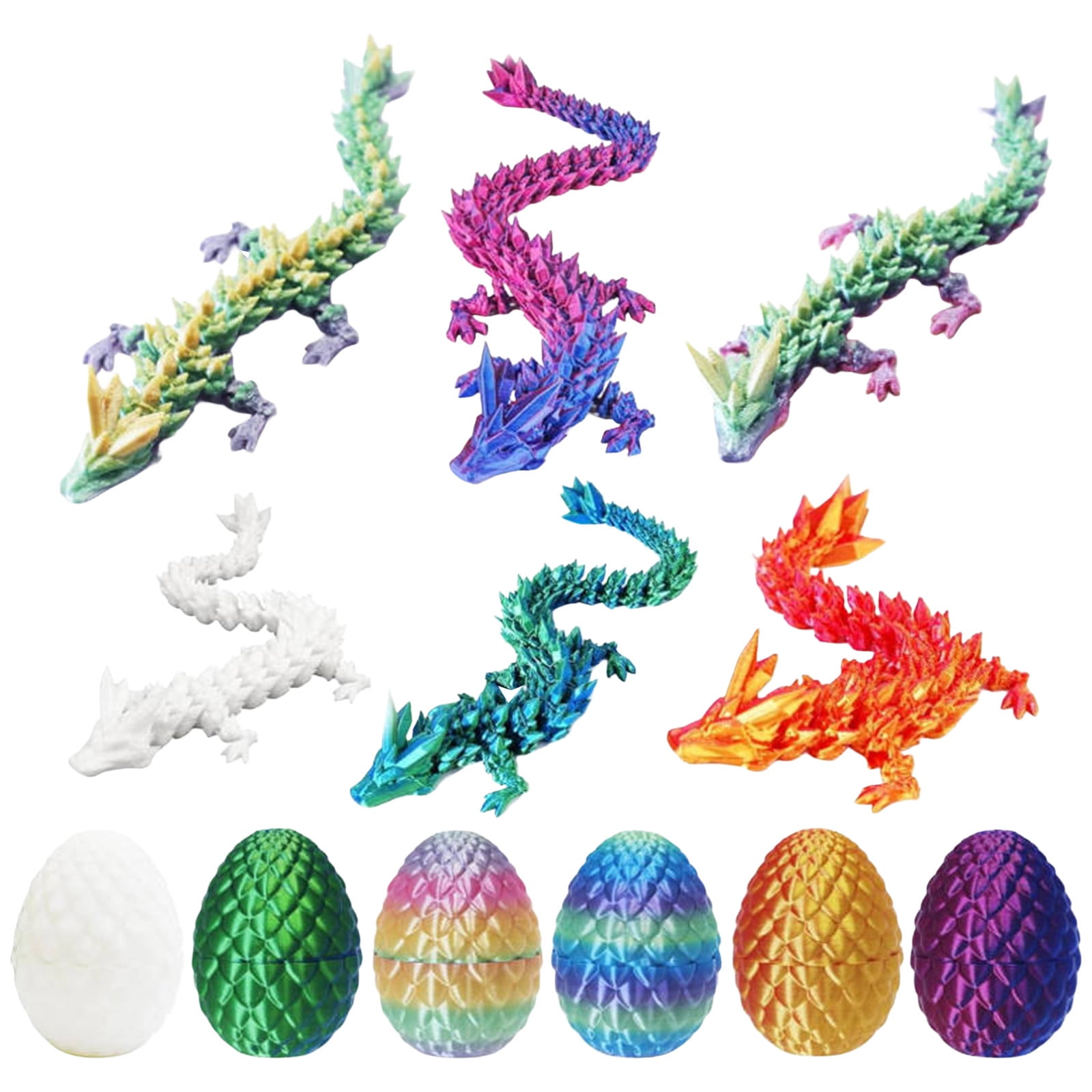 6PCS Dragon Eggs with Dragon Inside, 3D Printed Surprise Funny Gifts ...