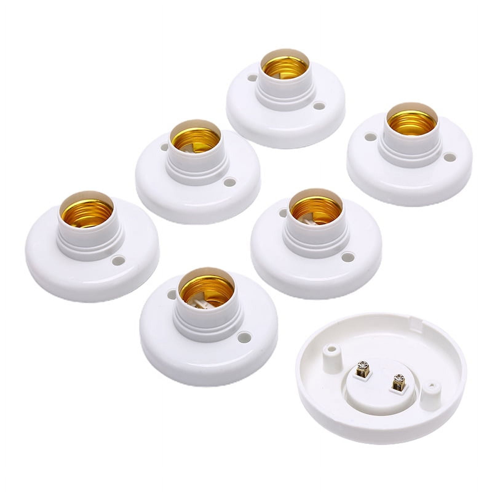 6PCS E27 Edison Screw Cap Socket Ceiling Light Bulb Holder Fixing Base ...