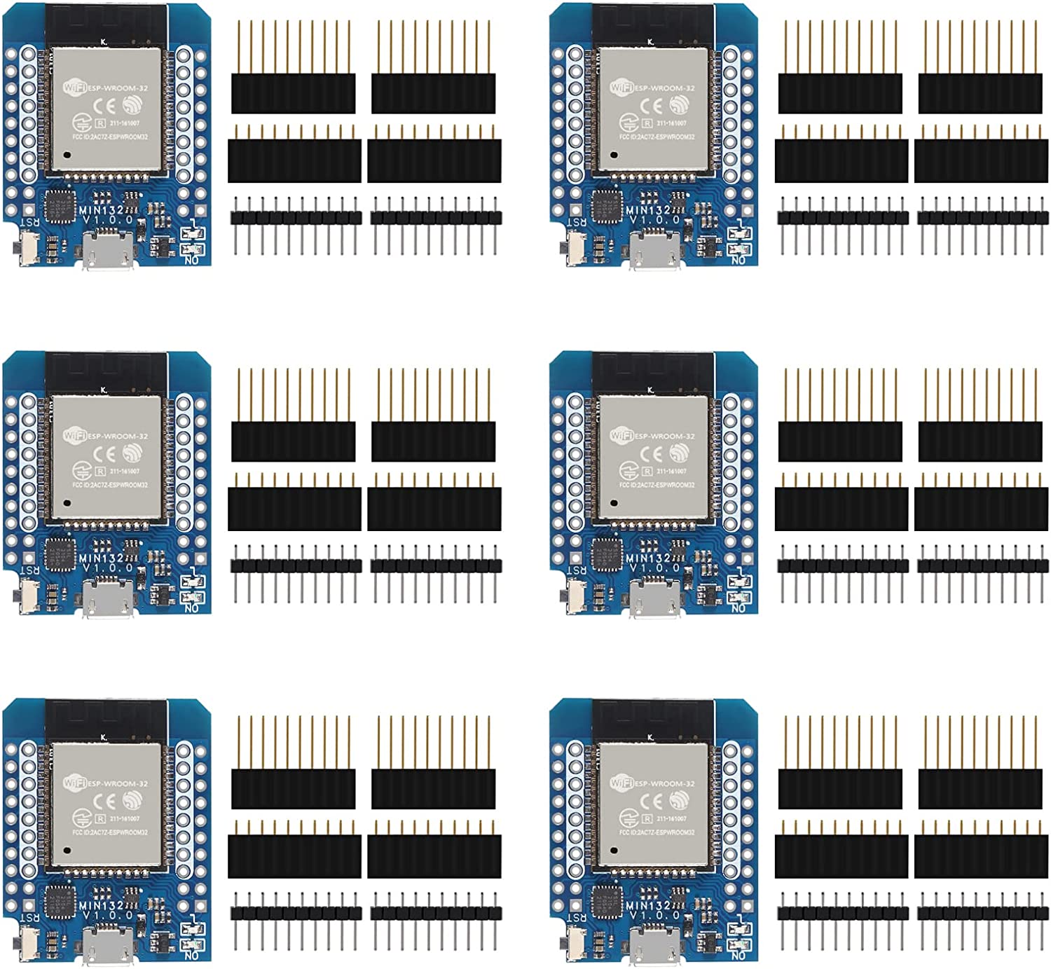 6pcs Esp32 Mini Nodemcu Board D1 Mini Nodemcu Esp32 Esp Wroom 32 Wlan Wifi Bluetooth Iot