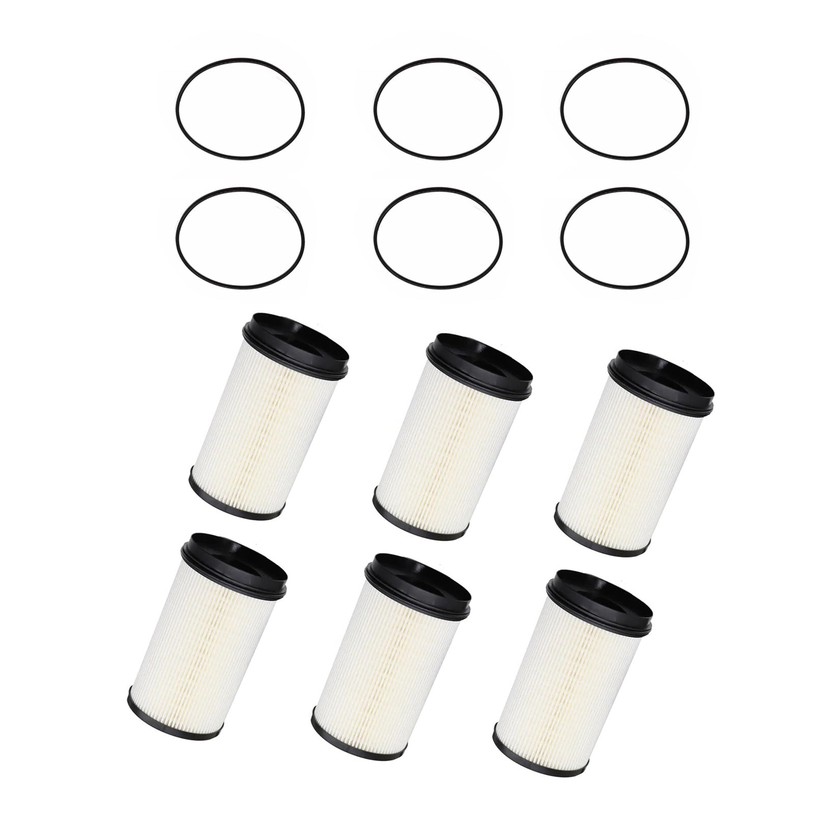 6PCS Engine Accessory Complete Fuel Filter Replacement Set for DD13 ...