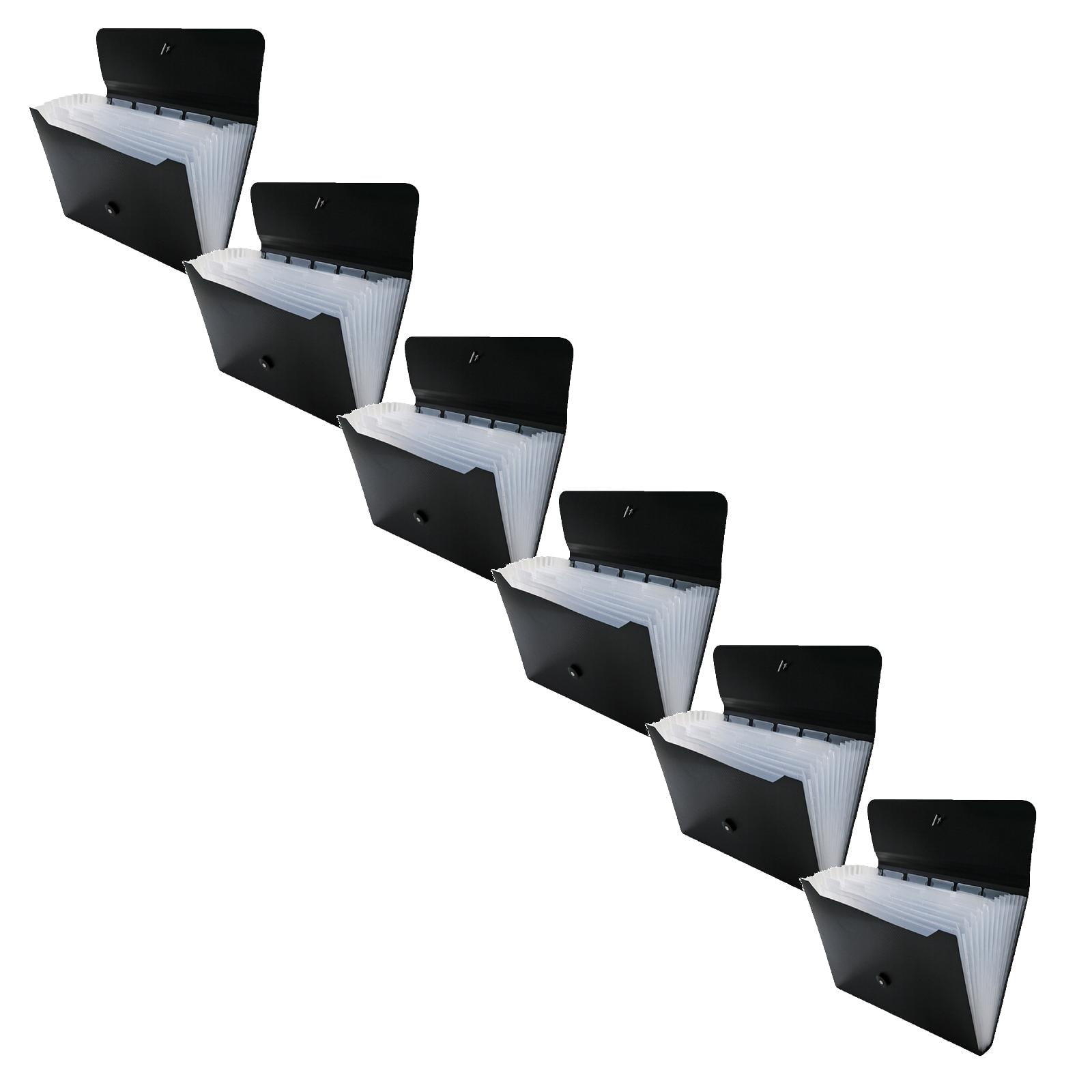 6PCS Expanding File Folder with Tabs with 13 Pockets,Accordion File ...