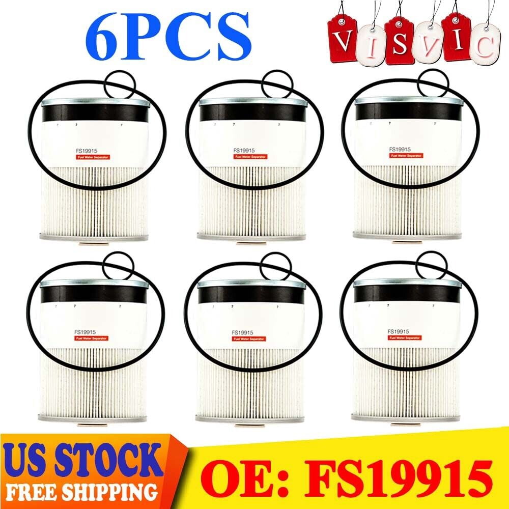 6PCS FS19915 Fuel Filter Replace For FUEL DETROIT DD13-DD15 / WATER ...