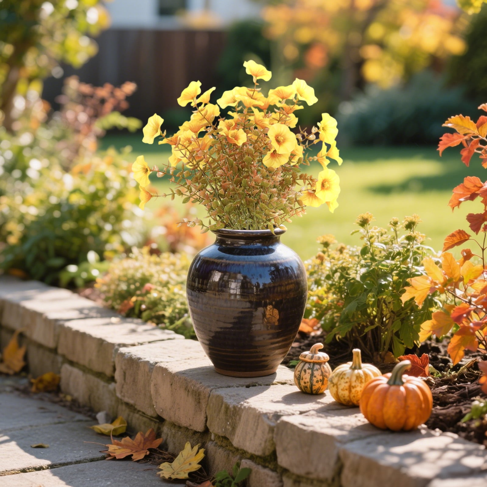 6PCS Fake Fall Flowers Faux Artificial Fall Flowers Artificial Flowers ...