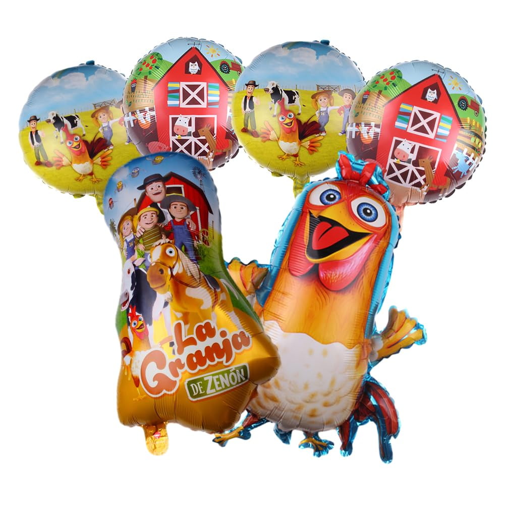 6PCS Farm Aluminum film ZS23 balloon Farm Animals party supplies is ...