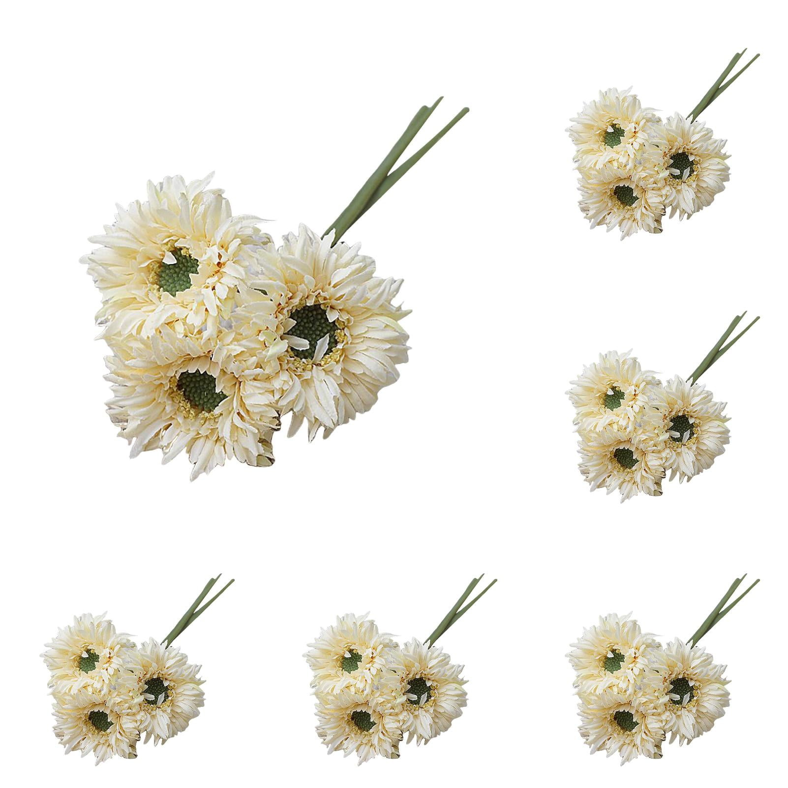 6PCS Gerbera Daisy Flowers - Realistic Daisies for Wedding Decorations ...