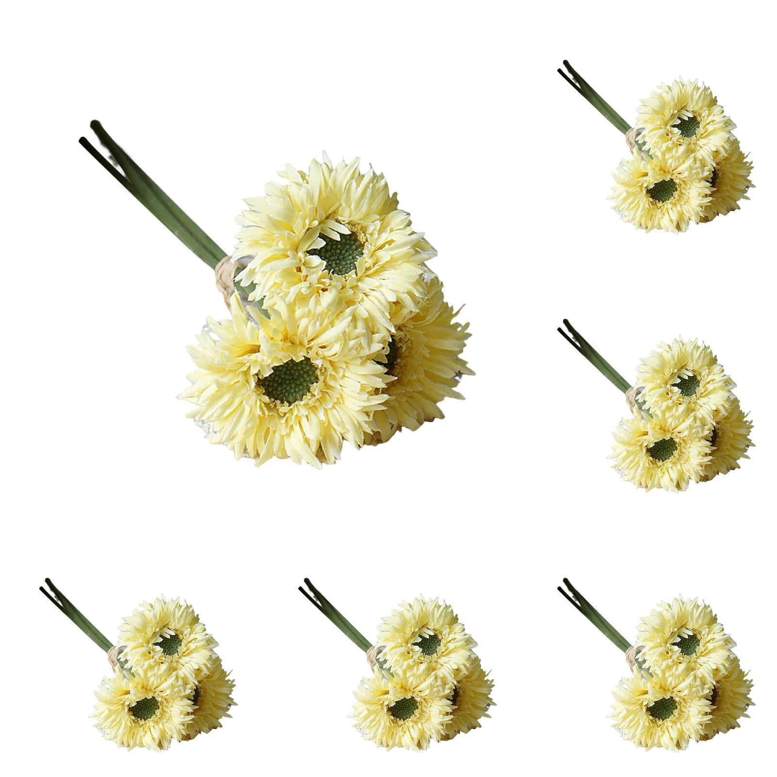 6PCS Gerbera Daisy Flowers - Realistic Daisies for Wedding Decorations ...