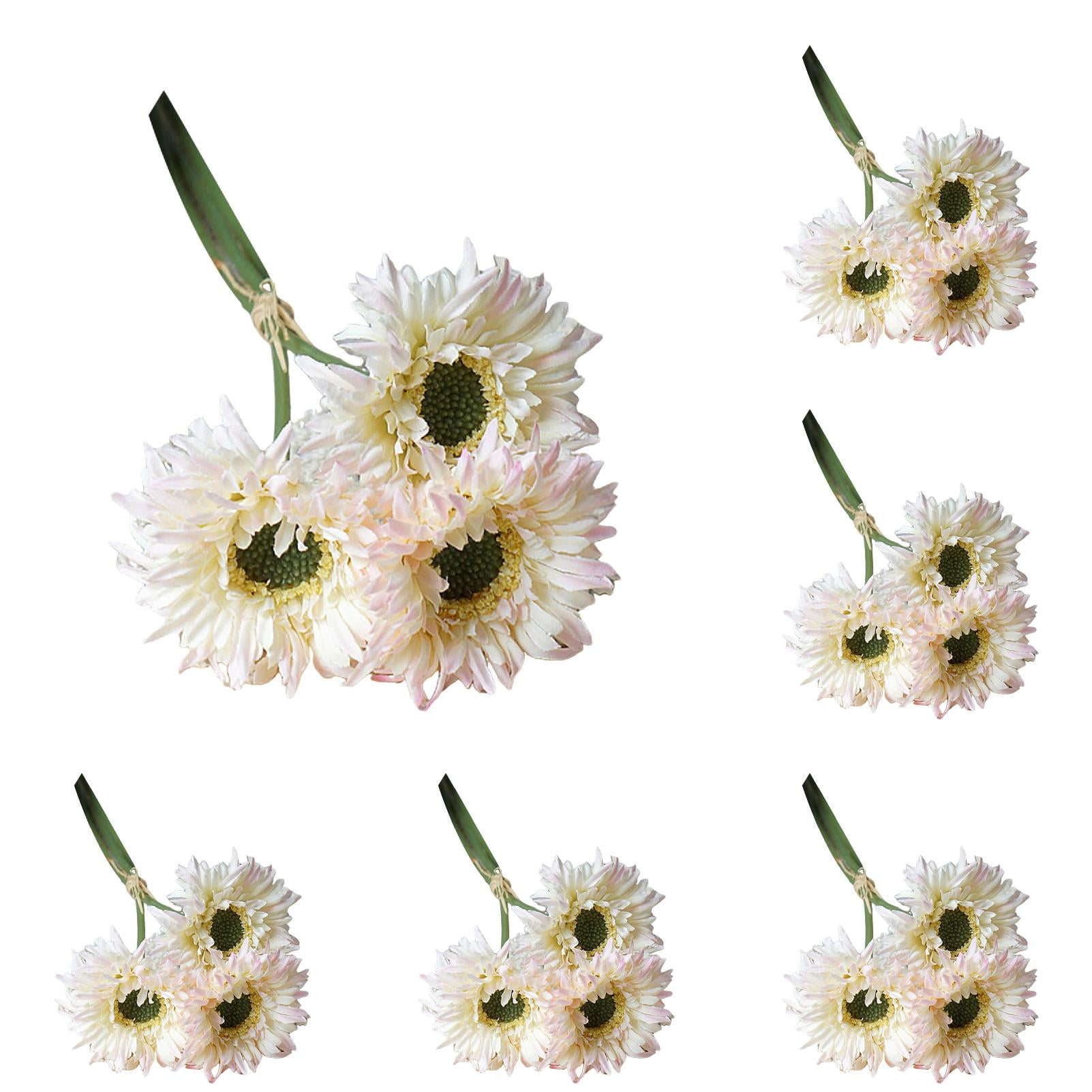6PCS Gerbera Daisy Flowers - Realistic Daisies for Wedding Decorations ...