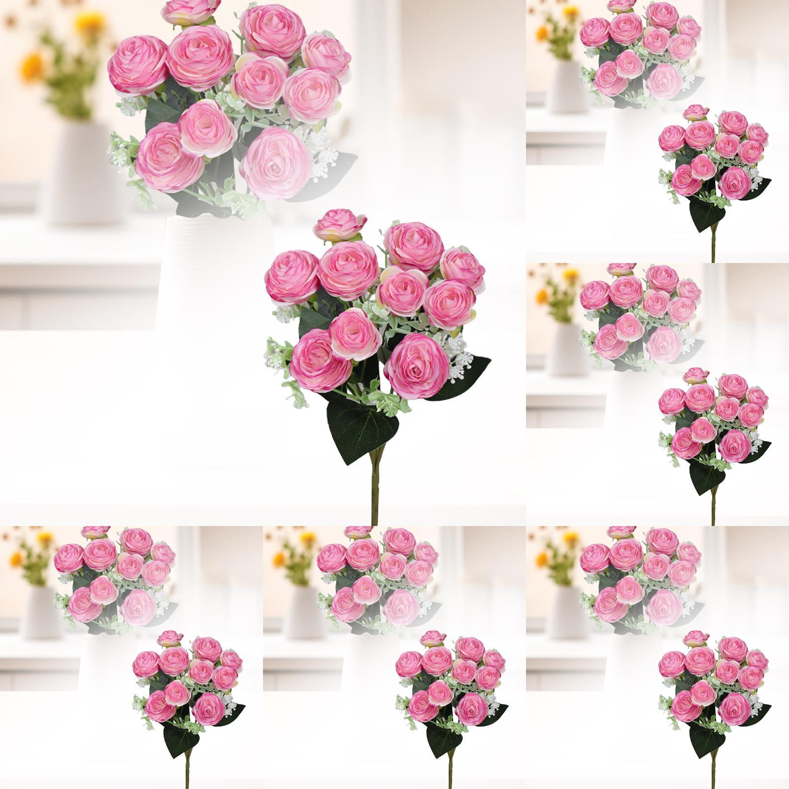 6PCS Rose Bouquet Set - Artificial Roses for Wedding Decorations ...