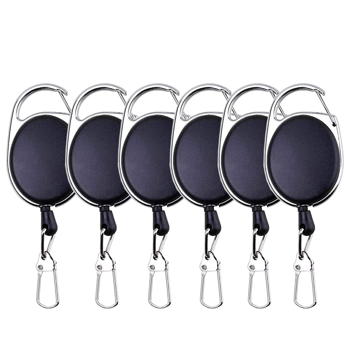 6PCS Fishing Zinger Retractors with 360 Degree Rotation Buckle for ...