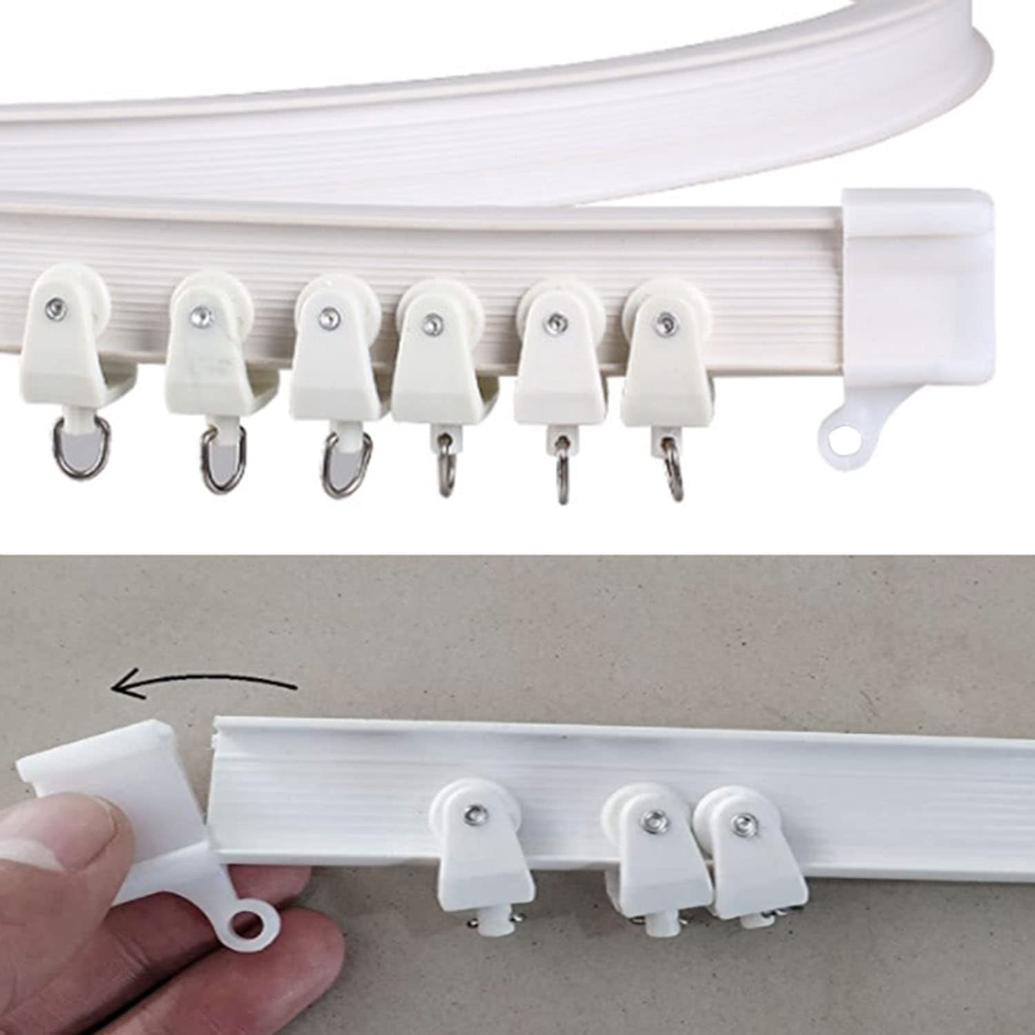 6PCS Flexible Curtain Cap, End caps for Flexible Curtain Track ...