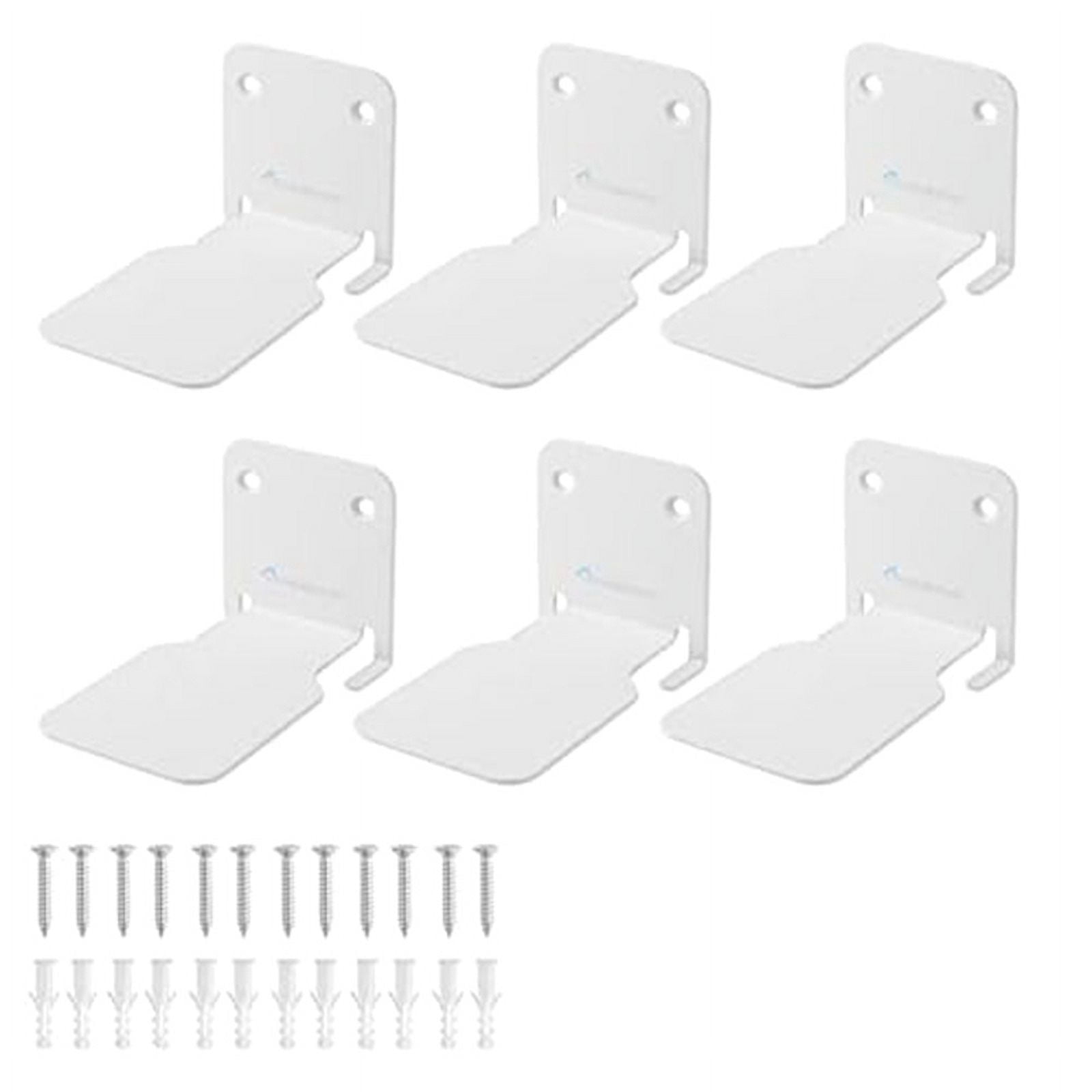 6PCS Floating Bookshelf Duty Bookshelves for Wall Space-Saving, Iron ...