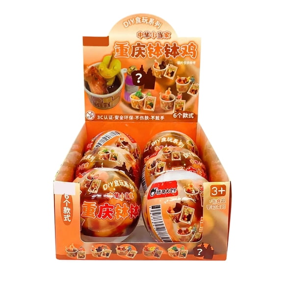 6PCS Food Gacha Blind Box, DIY Toy Set - Complete 6 Styles with Hidden ...