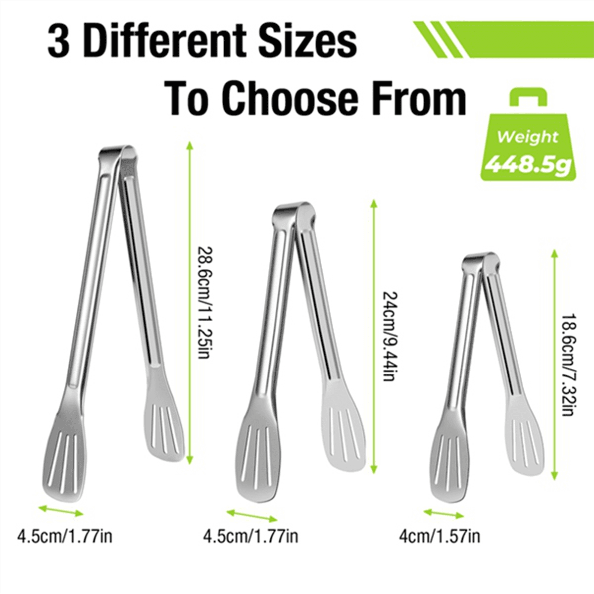 6PCS Food Serving Tongs,Stainless Steel Food Buffet Tongs Frying Tongs ...