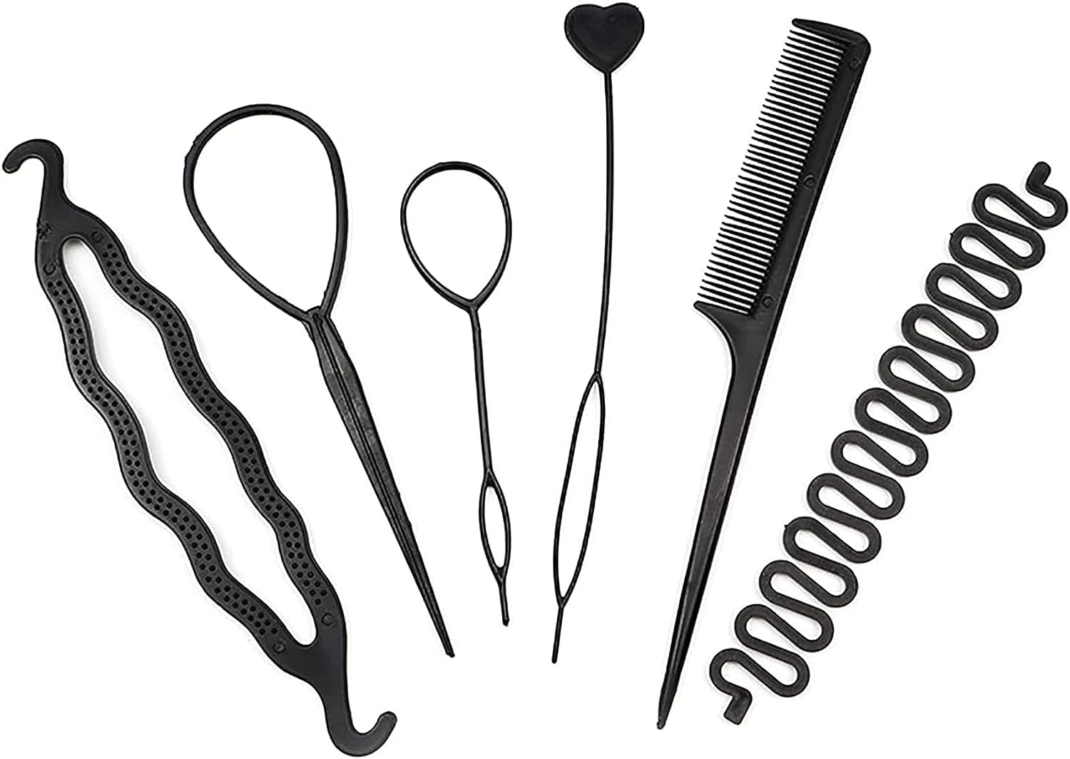 6PCS Hair Styling Accessories Topsy Tail Hair Tool Hair Braiding Tools ...