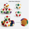 6PCS Handmade Footbag Sack, 2026 Football Pattern Footbags Sandbag ...