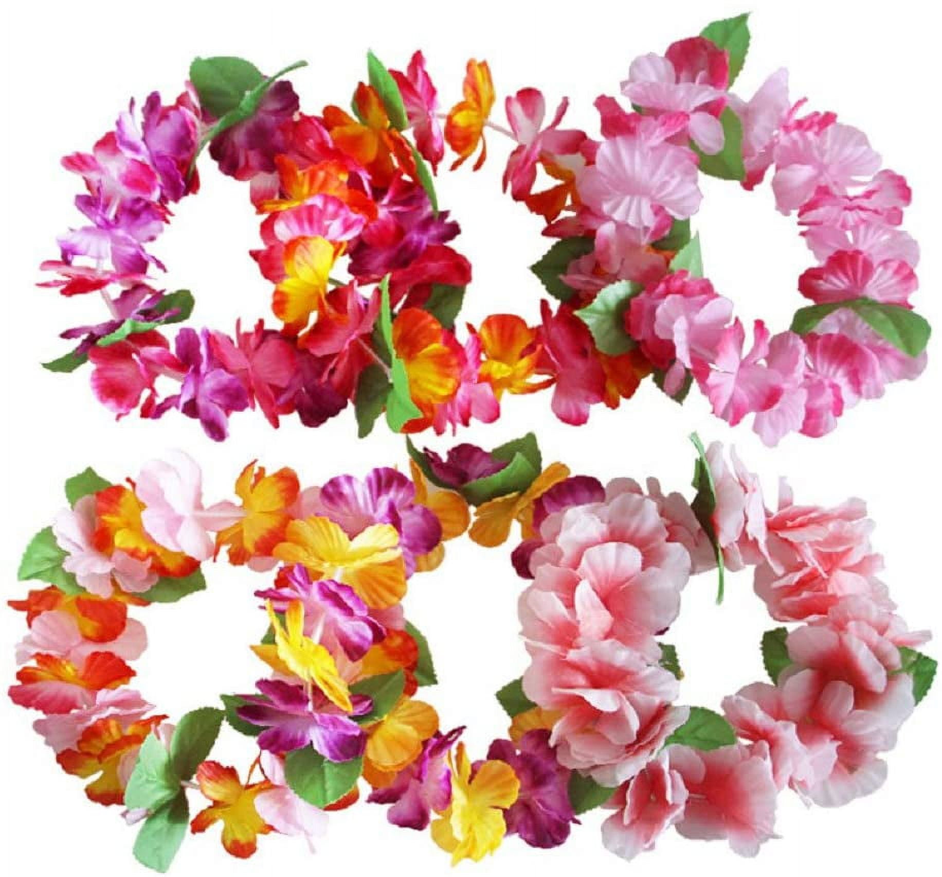 6PCS Hawaiian Wreaths Headband Tropical Luau Flower Headpiece Leis ...