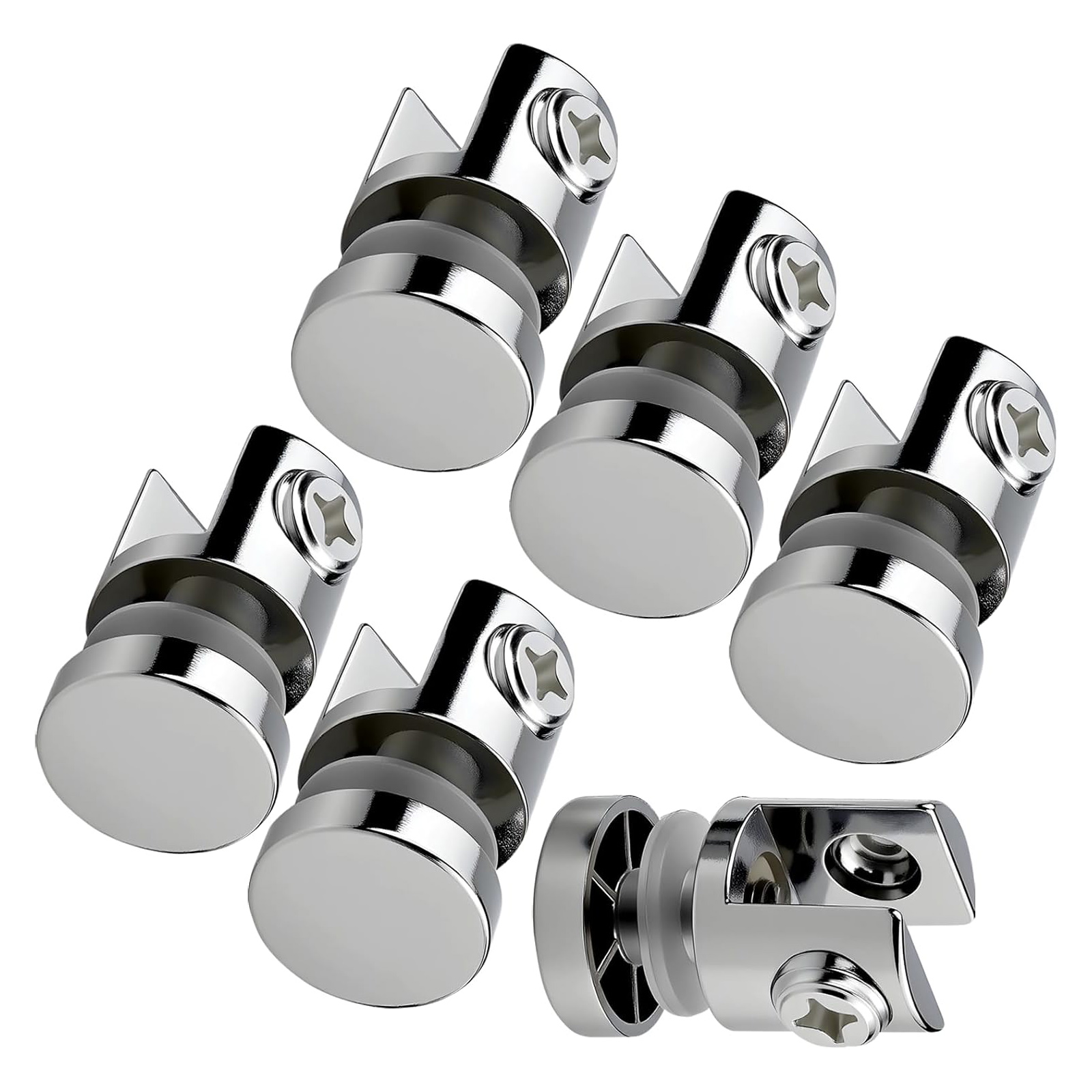 6PCS Heavy Duty Glass Clamping Brackets Erosion Resistant Supports For ...