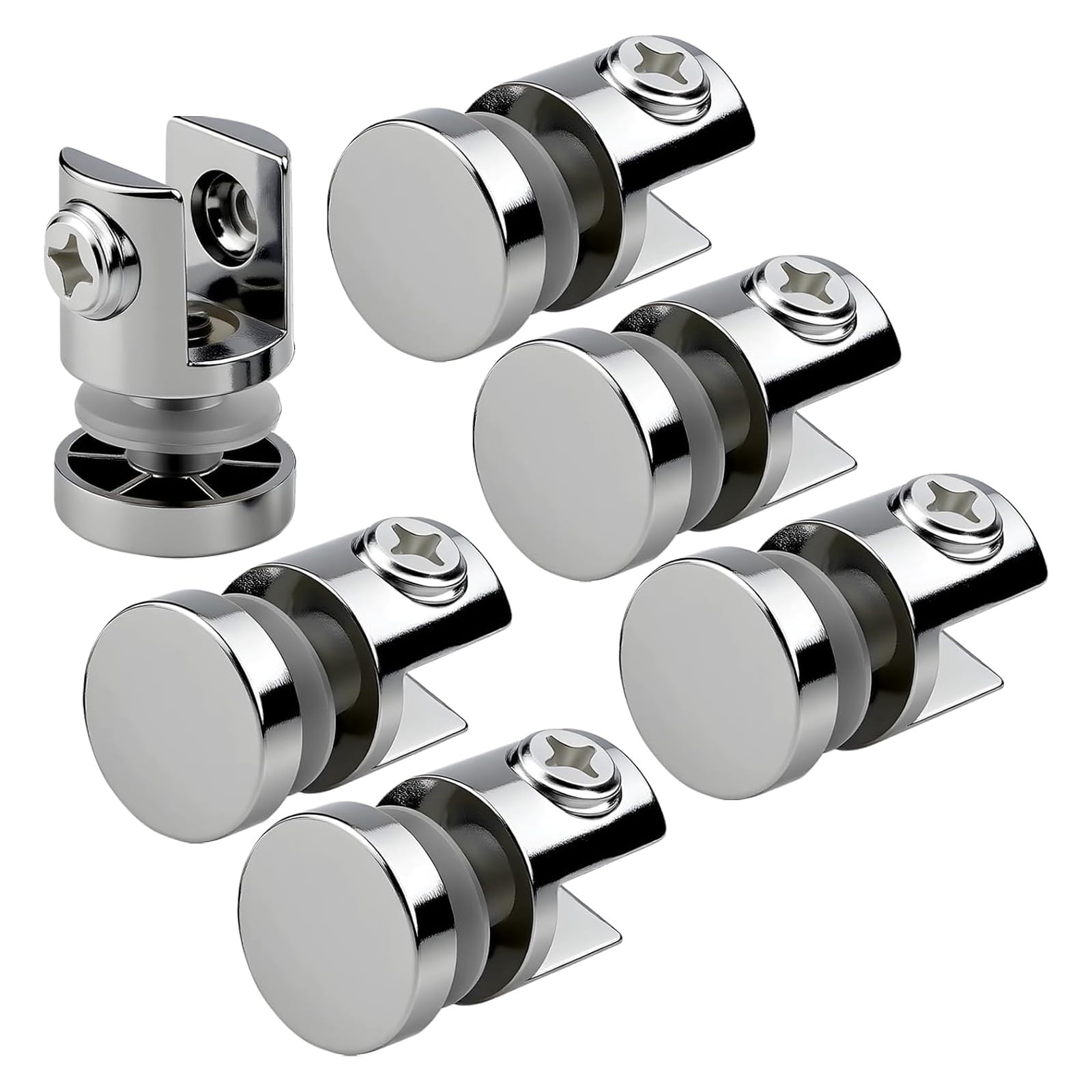 6PCS Heavy Duty Glass Clamping Brackets Erosion Resistant Supports For ...