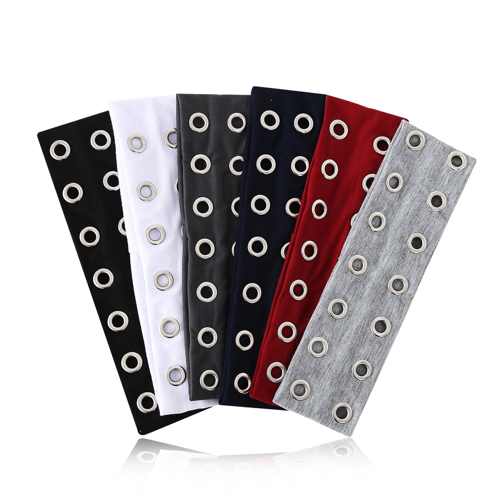 6PCS High Elasticity Punk Hair Metal Studs Design Headband Fashionable ...